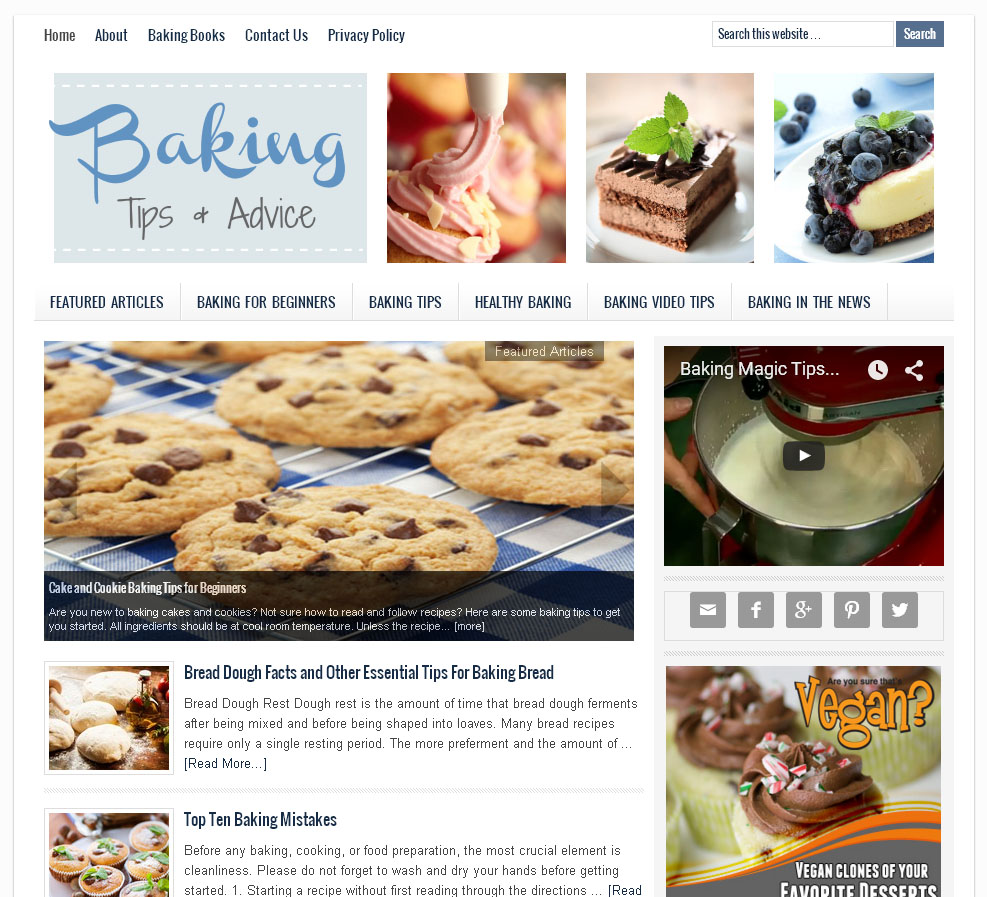 Baking Tips Website Amaraq Websites