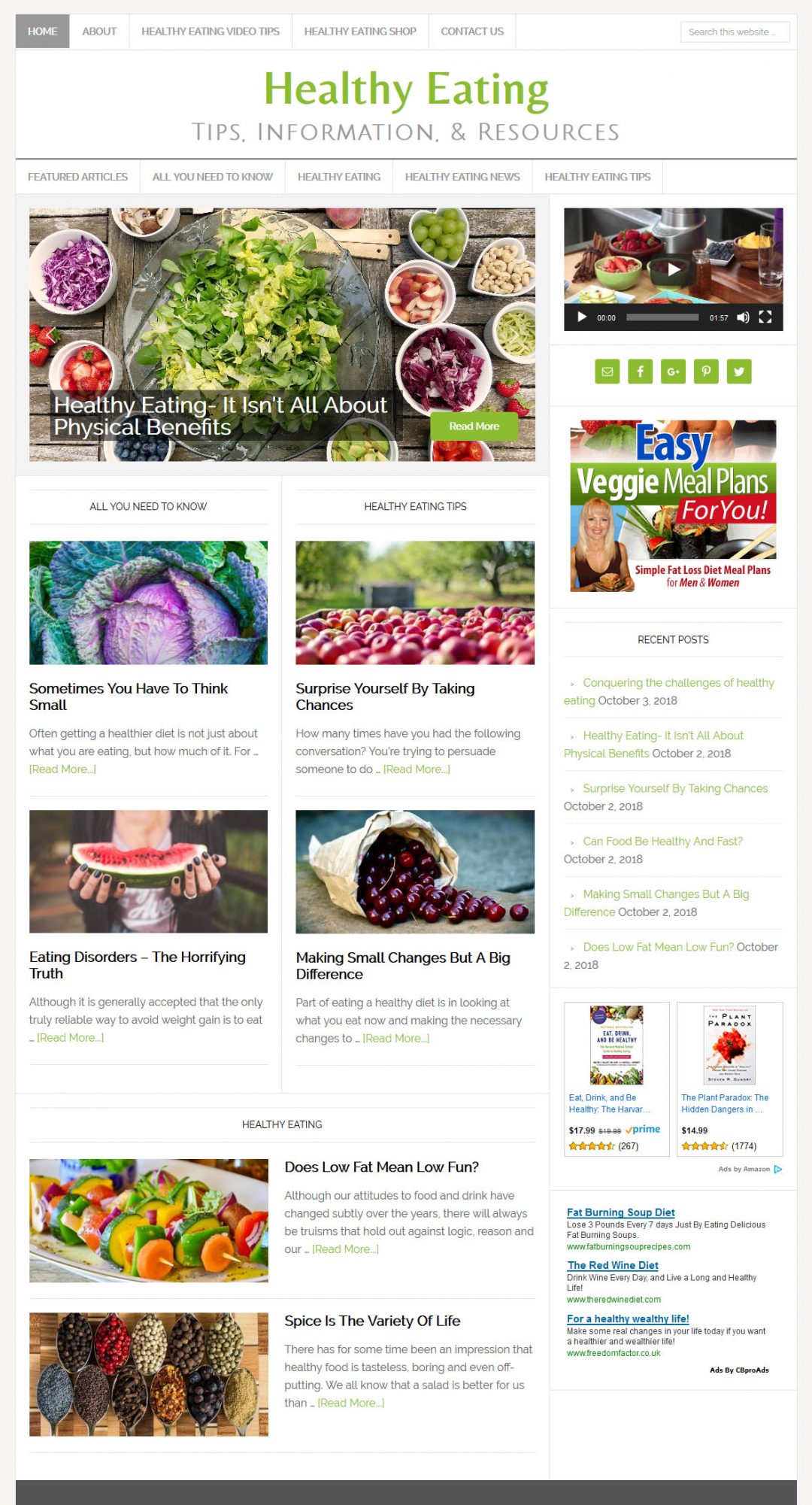 Healthy Eating Website | Amaraq Websites